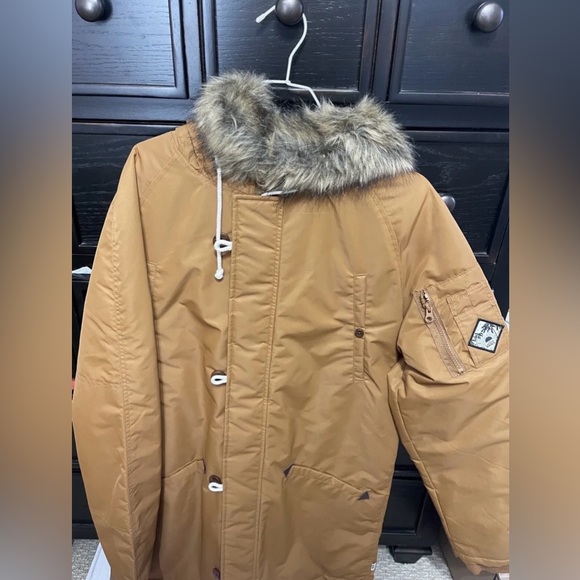 Vans | Jackets & Coats | Mens Vans Brown Parka Coat New With Tags ...